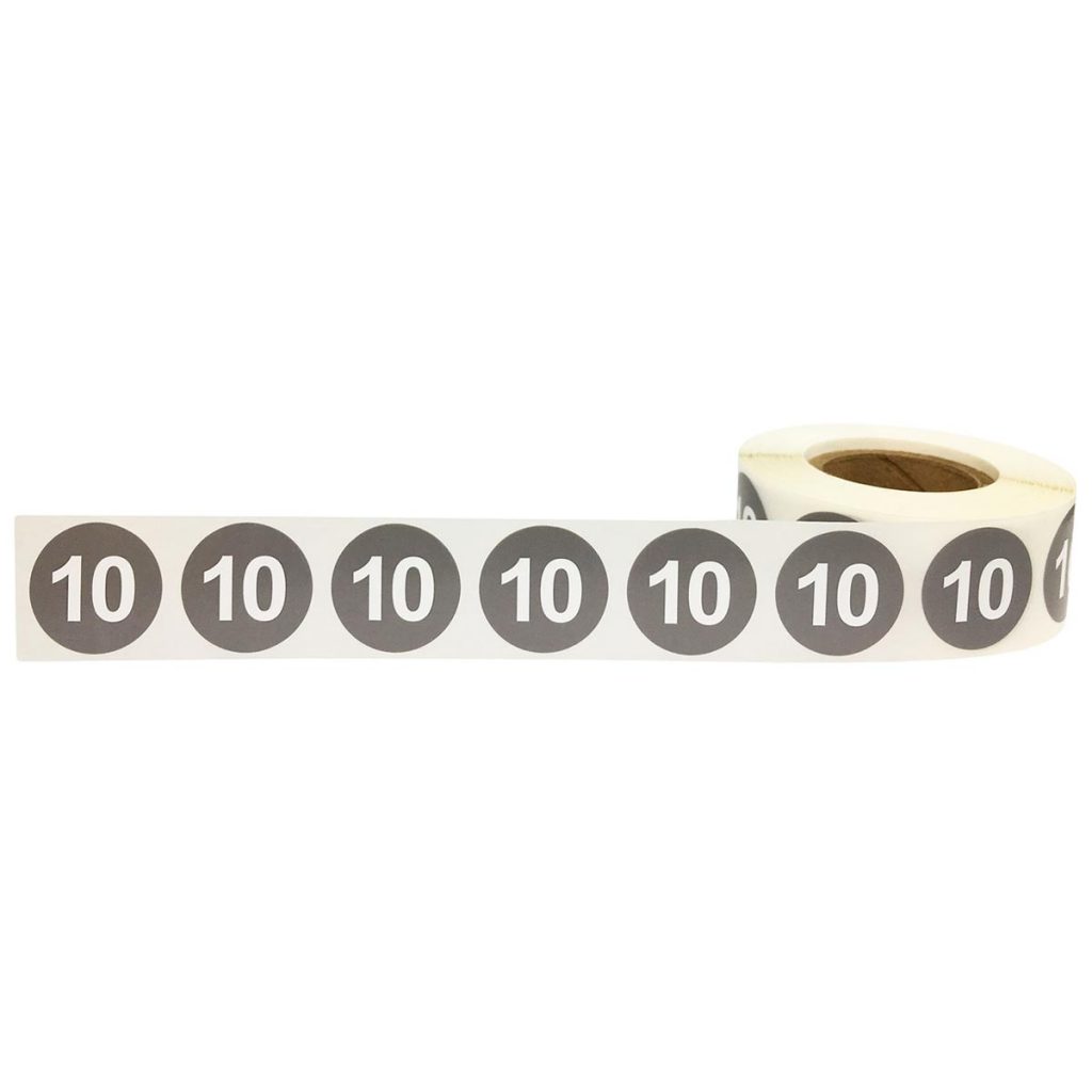 Color Coding Number 10 Stickers 3/4" | InStockLabels.com