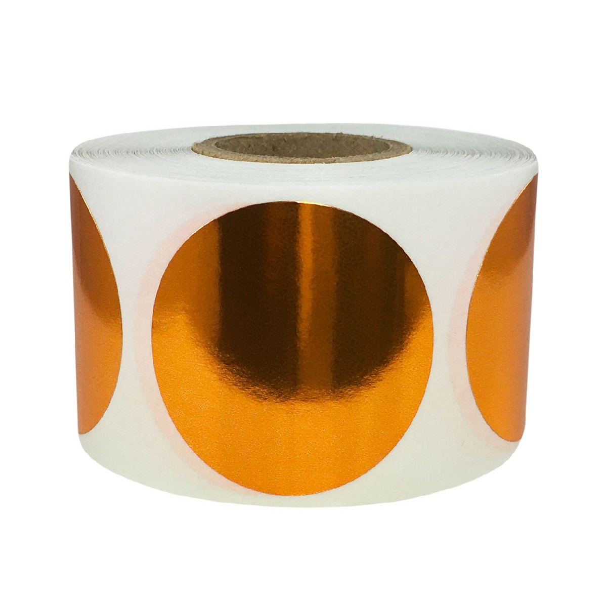 Shiny Metallic Bronze Colored Labels 1.5" Round | InstockLabels.com