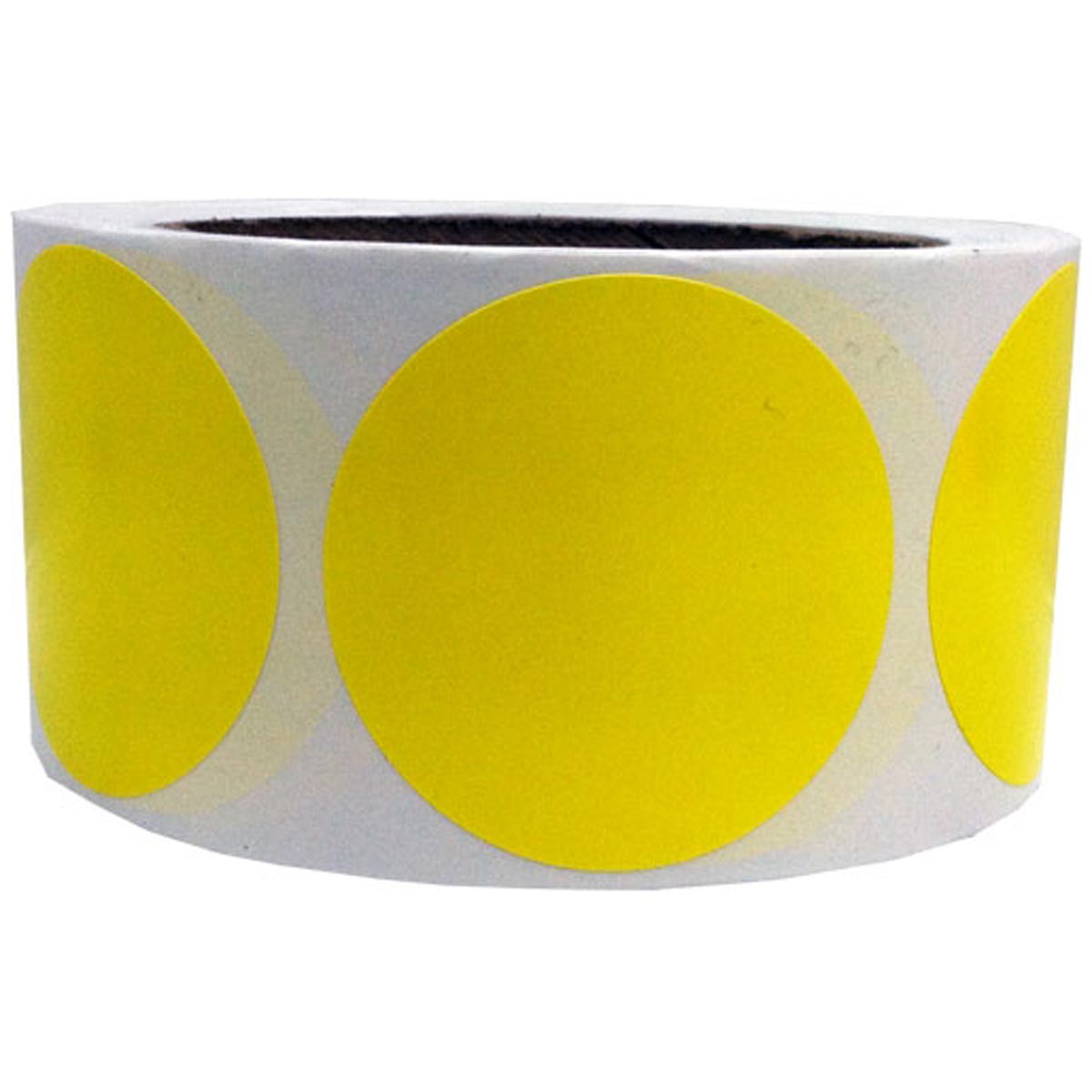 Hot Yellow Color Coding Labels 2" Round | InstockLabels.com