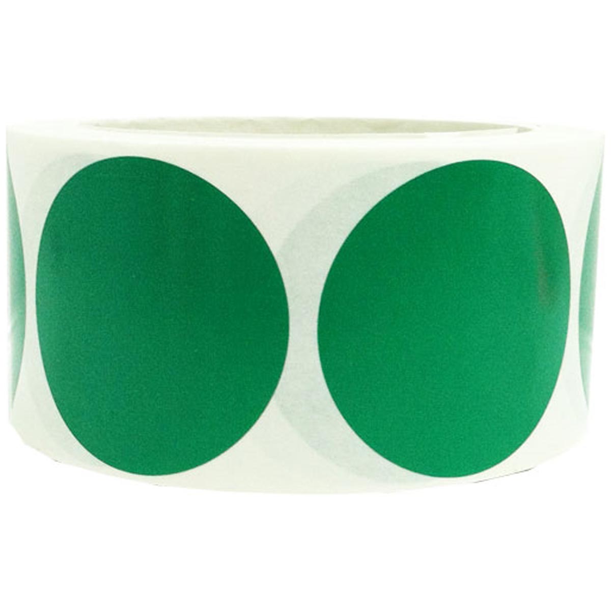 Green Color Coding Labels 2" Round | InstockLabels.com