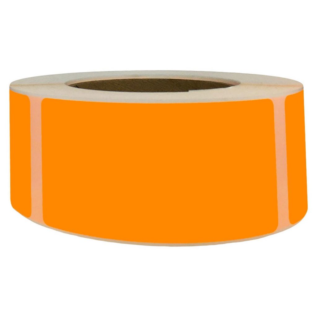 Fluorescent Colored Rectangle Stickers 2" x 4" Inch | InStockLabels.com