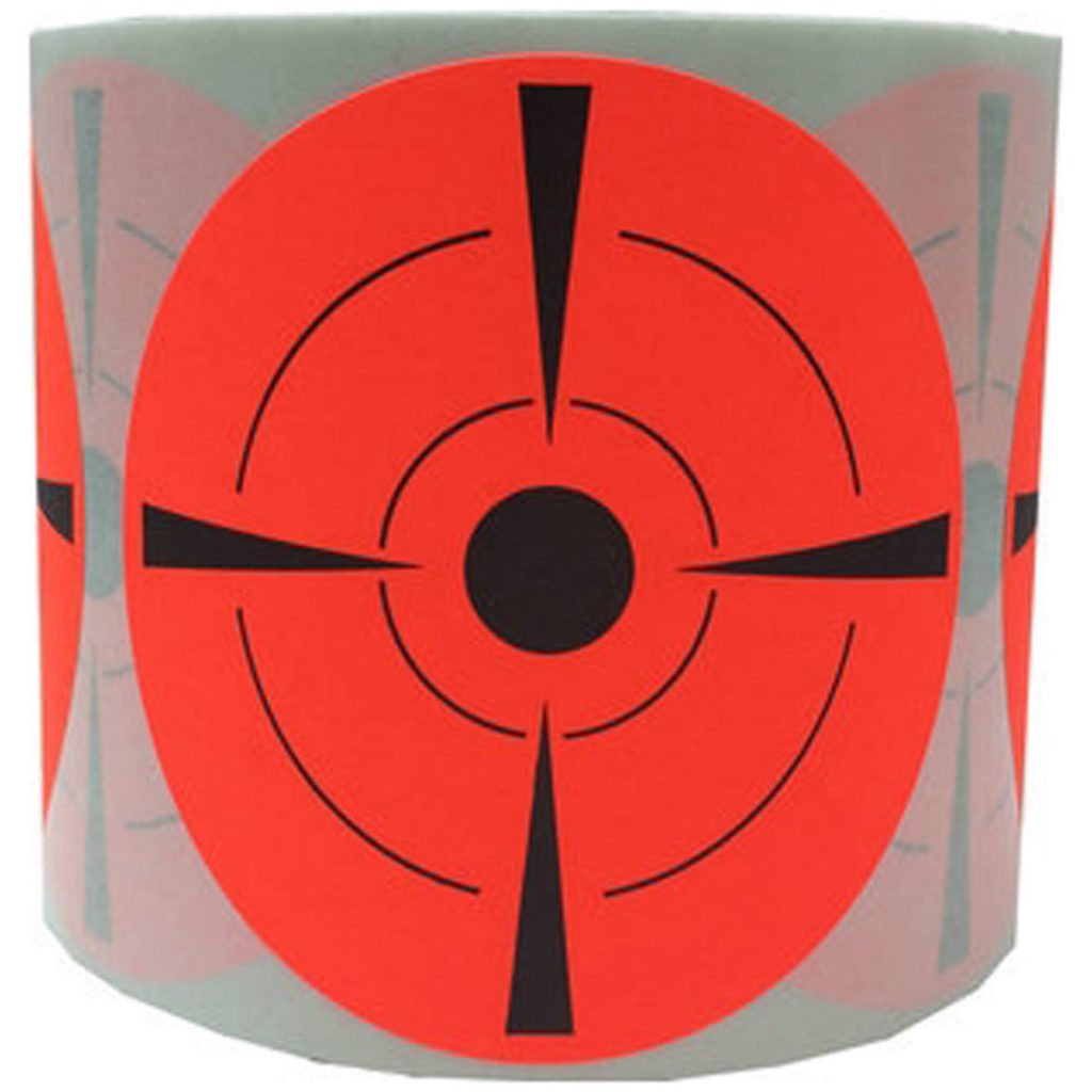 Adhesive Fluorescent Red/Black Paper Shooting Targets 3 ...