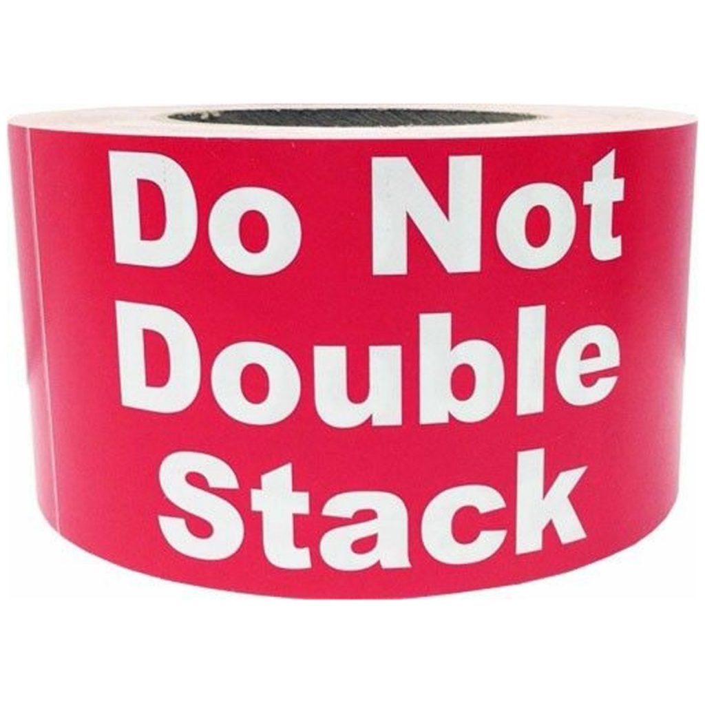 Do Not Double Stack Warehouse Labels | 3 x 11" | InStockLabels.com