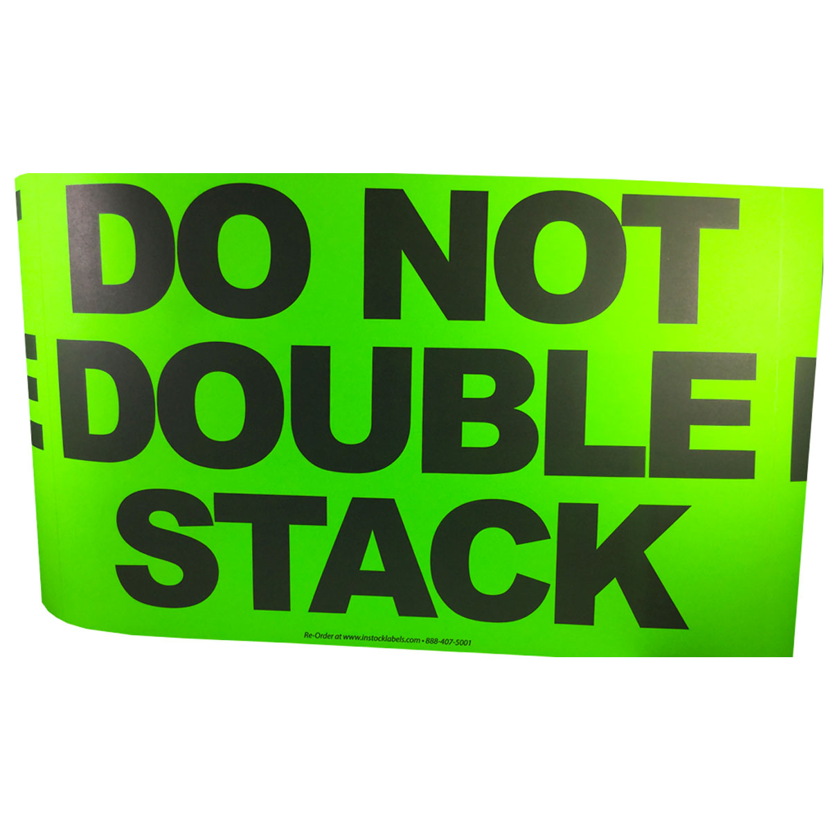Do Not Double Stack Labels | Fluorescent Green | 7" x 11 ...