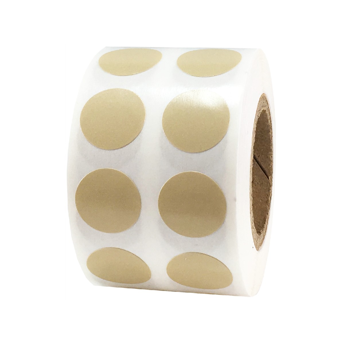 Small Beige Dot Stickers 1/2" | InStockLabels.com