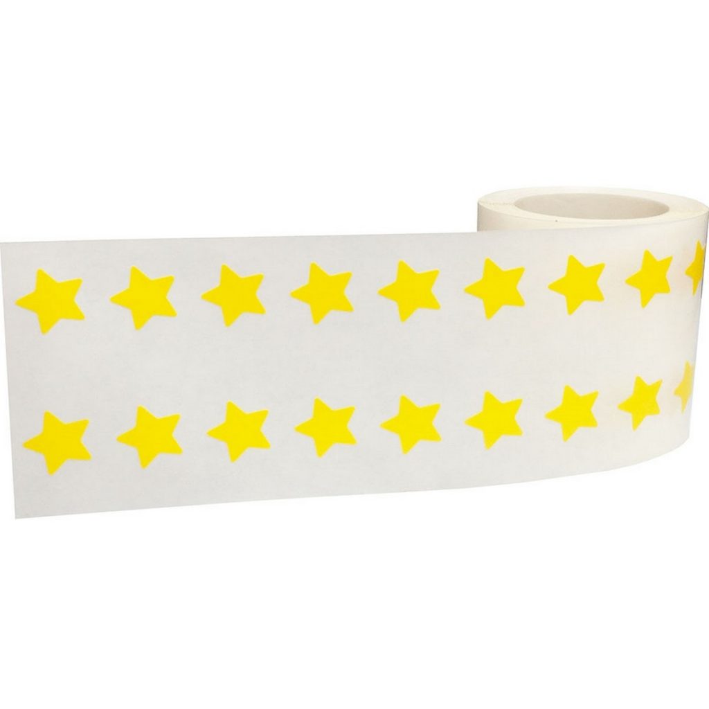 Small Yellow Star Stickers | 1/2" Star Shape | InStockLabels.com
