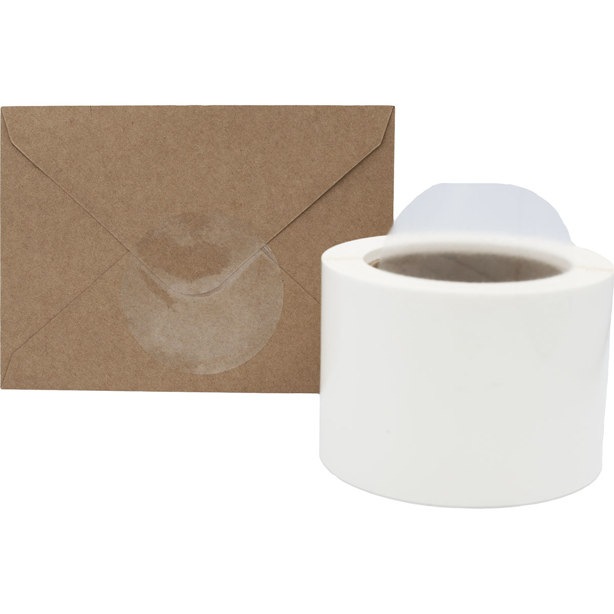 Ultra Clear Wafer Seals - 3" Round - 500/Roll - InStockLabels.com