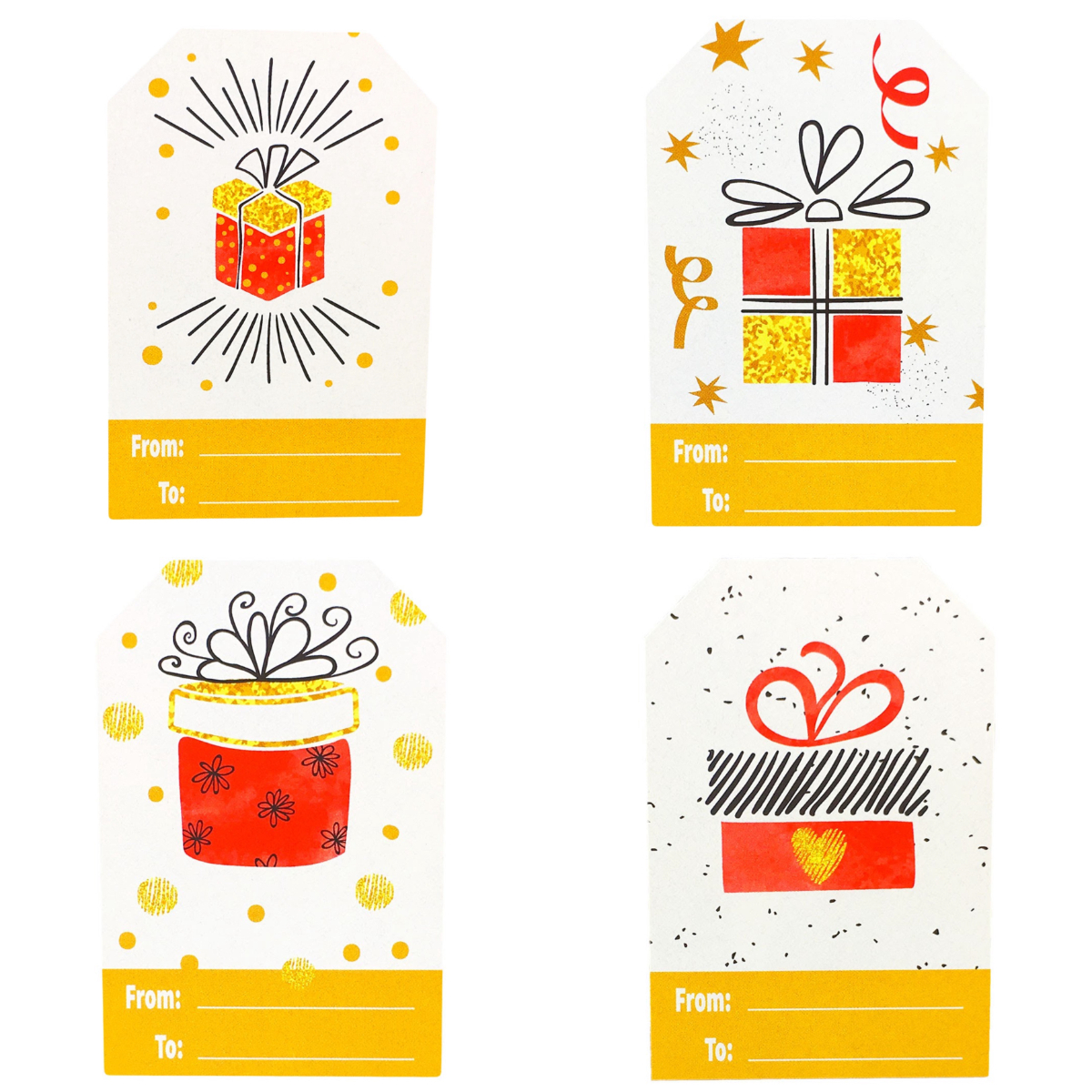 Fancy Birthday Adhesive Gift Tags InStockLabels