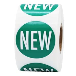 Retail Inventory Labels that say New | 1.5" | InStockLabels.com