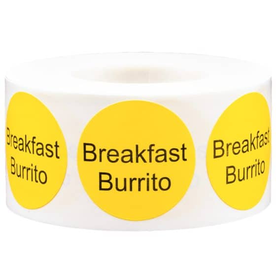 Breakfast Burrito Deli Labels | InStockLabels.com