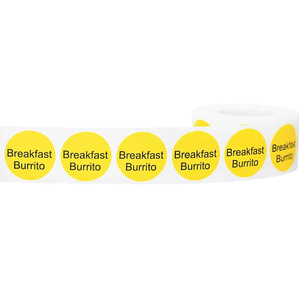 Breakfast Burrito Deli Labels | InStockLabels.com