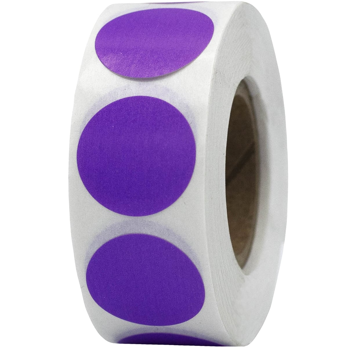 3/4" Round Purple Removable Labels | InStockLabels.com