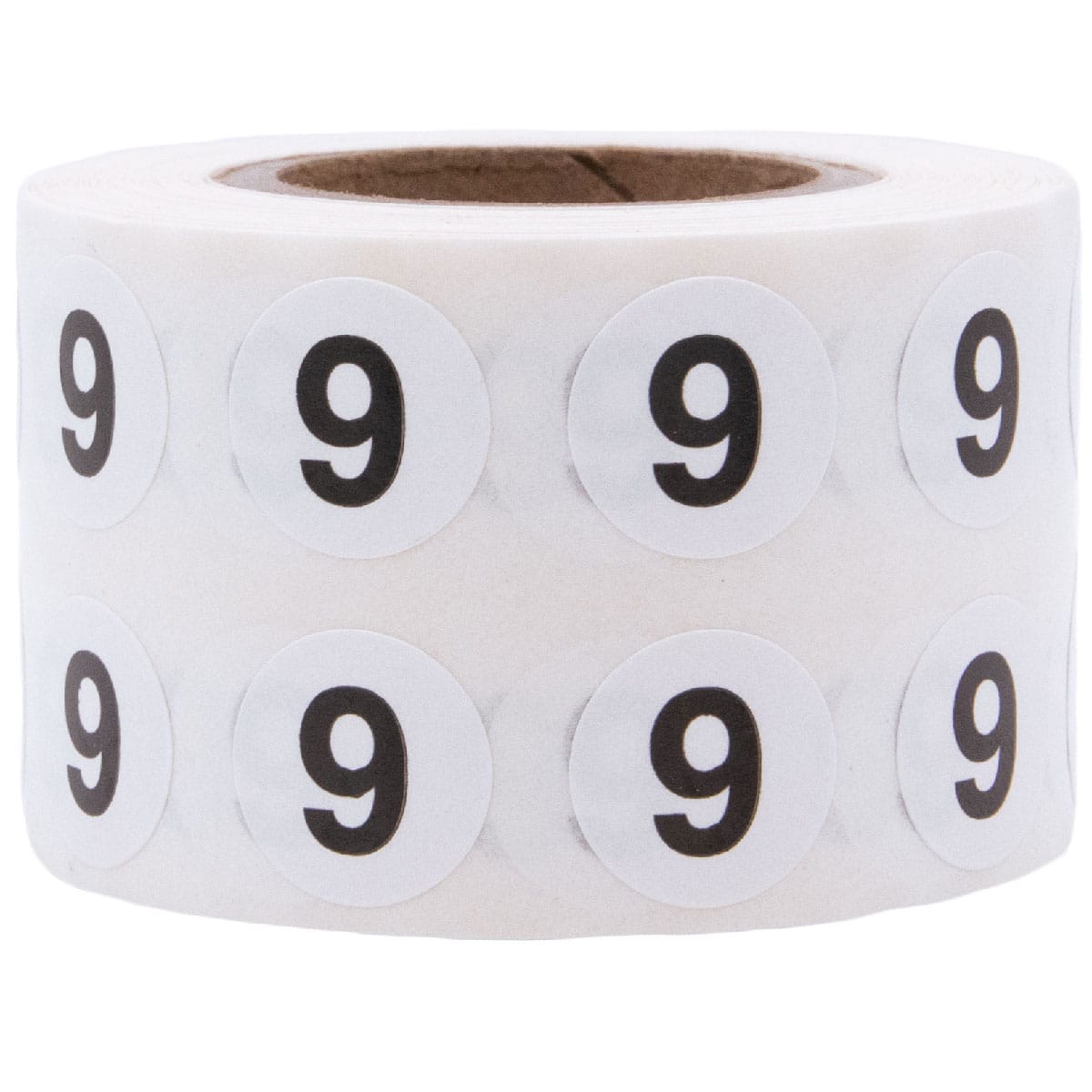 Small Number 9 Stickers 1/2" Round | InStockLabels.com