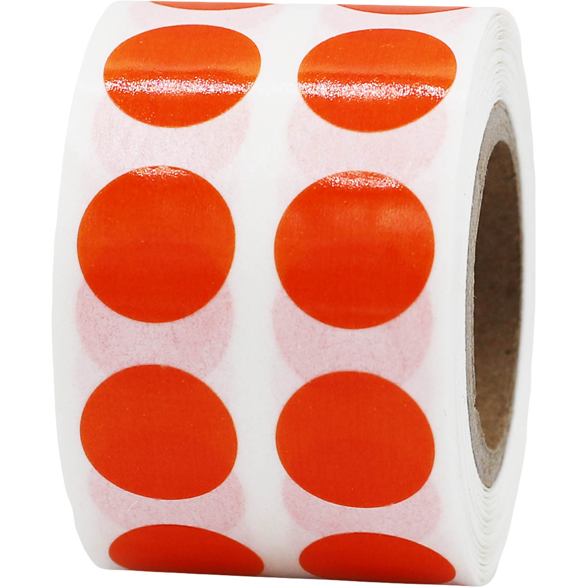 Orange Transparent Dot Stickers 1/2" Round | InstockLabels.com