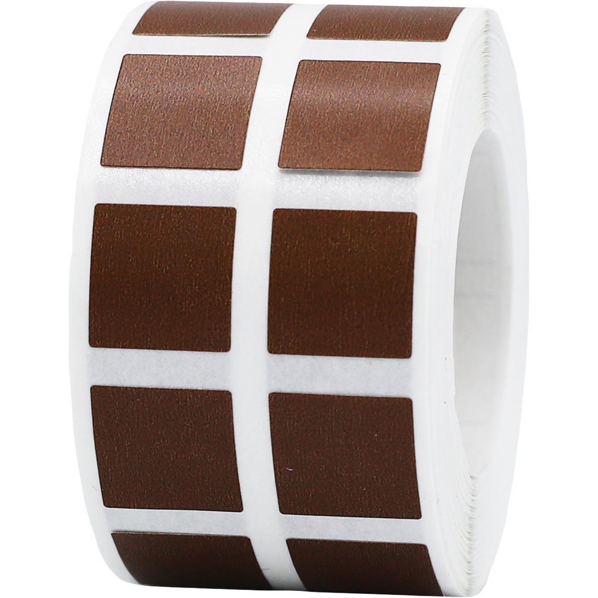 Small Brown Colored Square Stickers 1/2" | InStockLabels.com