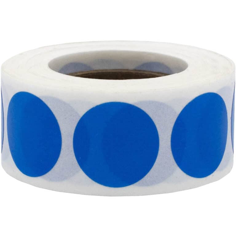 Transparent Blue Labels 3/4" Round | InstockLabels.com