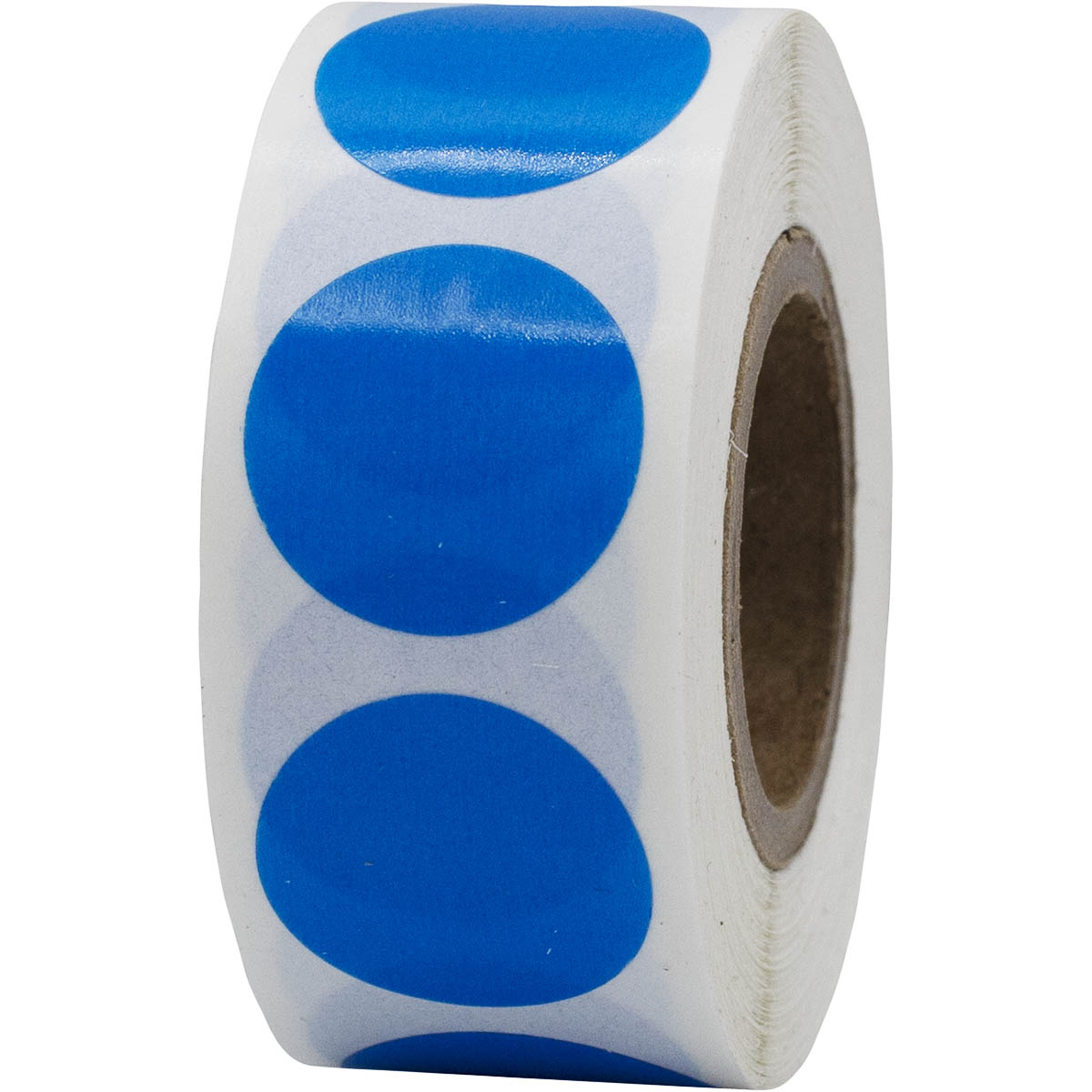 Transparent Blue Labels 3/4" Round | InstockLabels.com