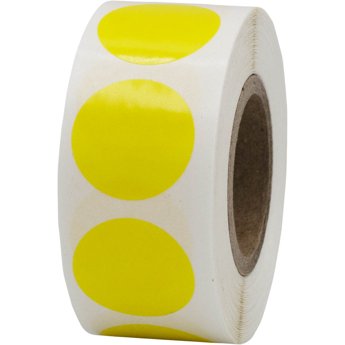 Transparent Yellow Labels 3/4" Round | InstockLabels.com