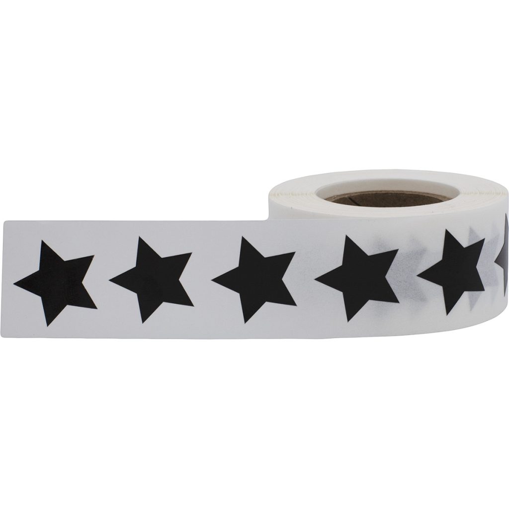 Black Star Stickers 3/4" Inch | InstockLabels.com