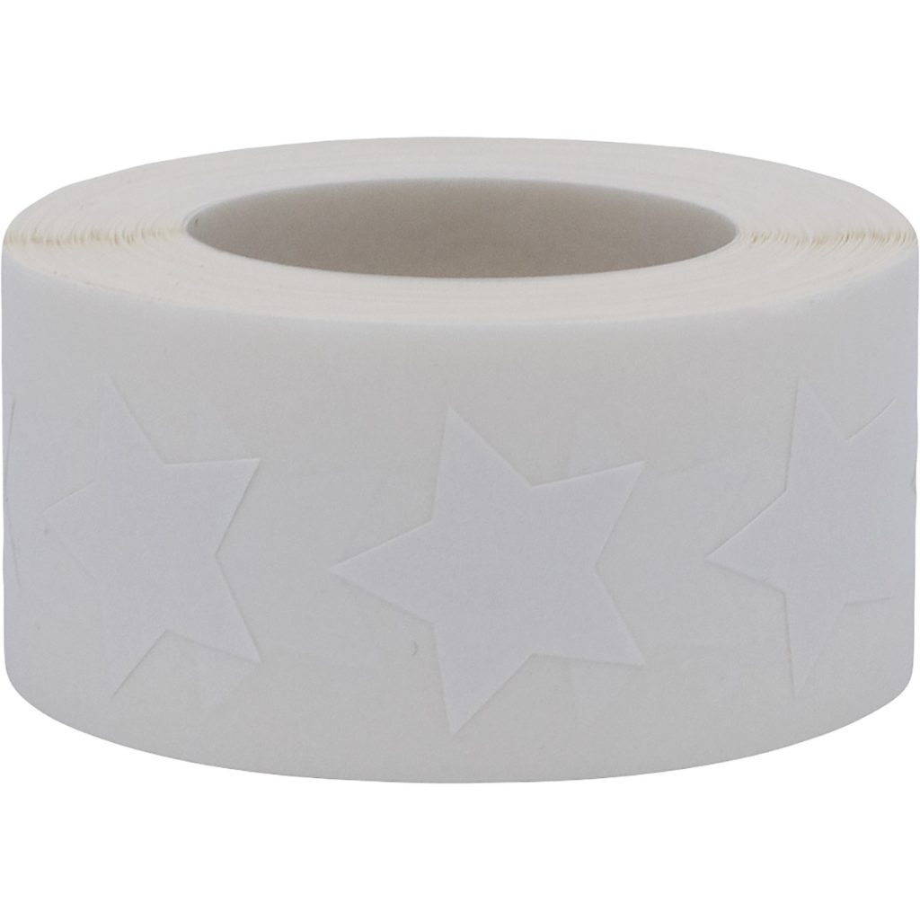 White Star Stickers 3/4" Inch | InstockLabels.com