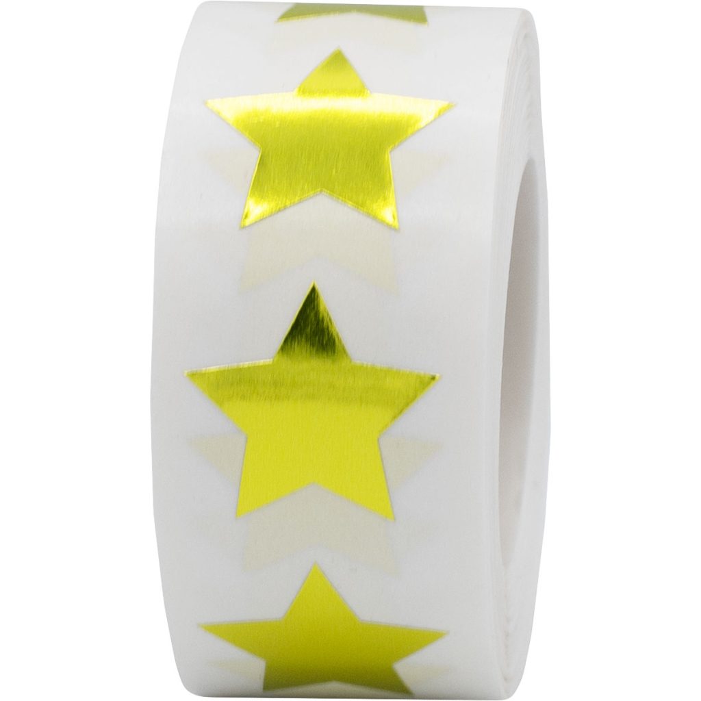 Gold Star Stickers 3/4" Inch | InstockLabels.com