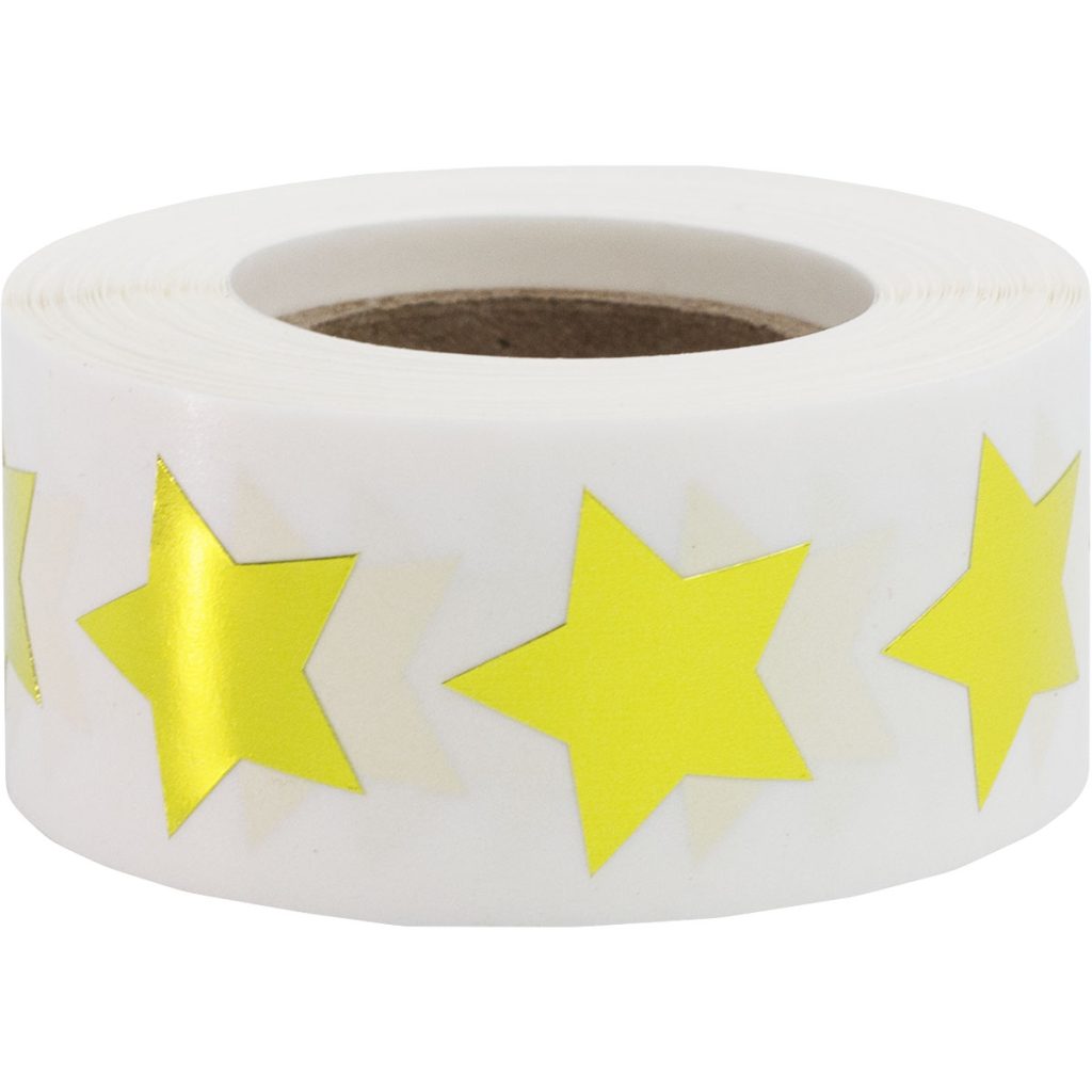 Gold Star Stickers 3/4" Inch | InstockLabels.com