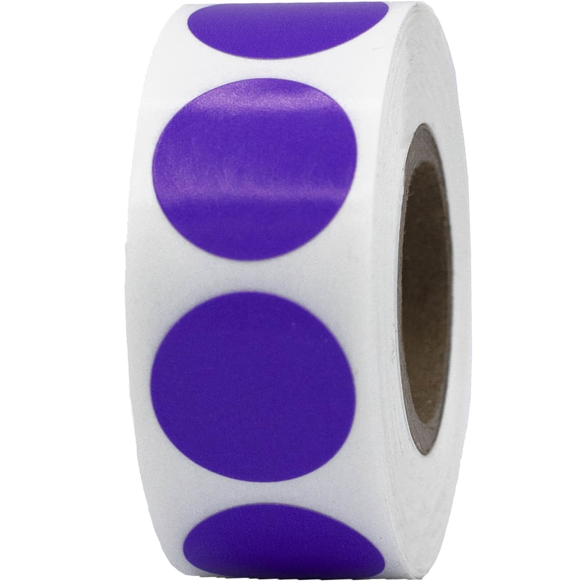 Purple Color Code Labels 3/4" Round | InstockLabels.com