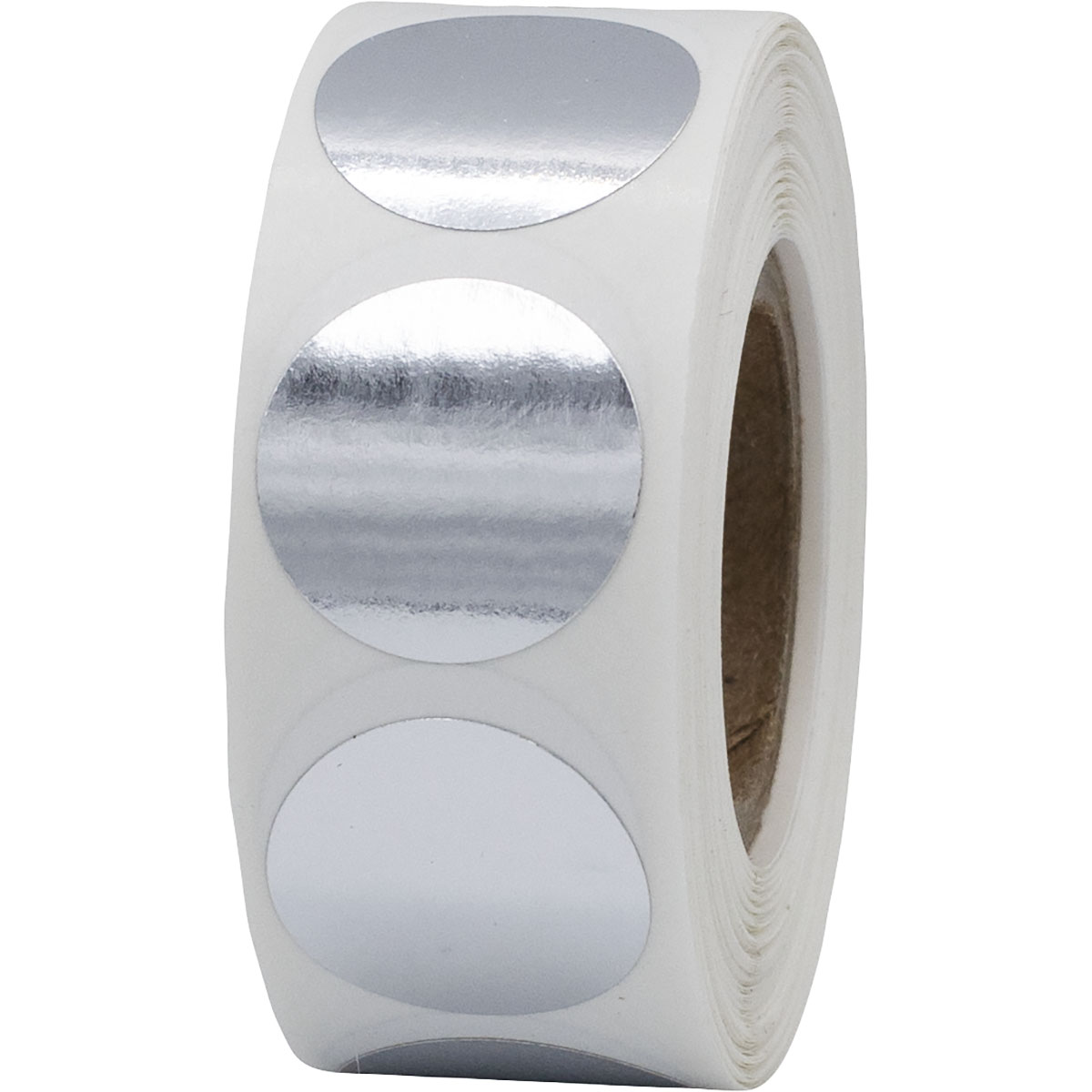 Silver Labels 3/4" Round | InstockLabels.com