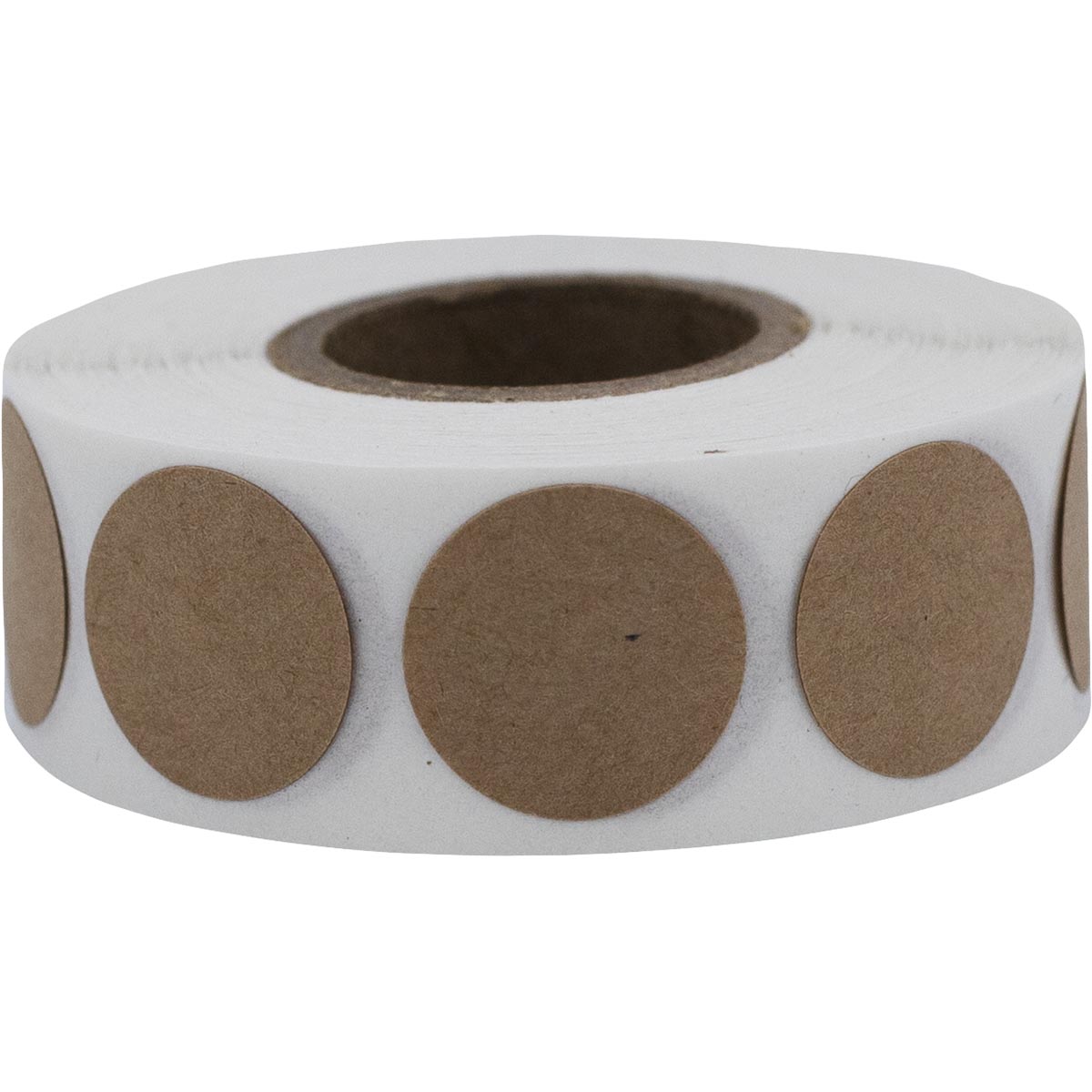 Natural Kraft Color Code Labels 3/4" Round | InstockLabels.com