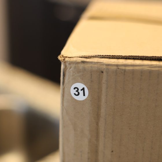 White Number 31 Stickers 3/4" | InStockLabels.com