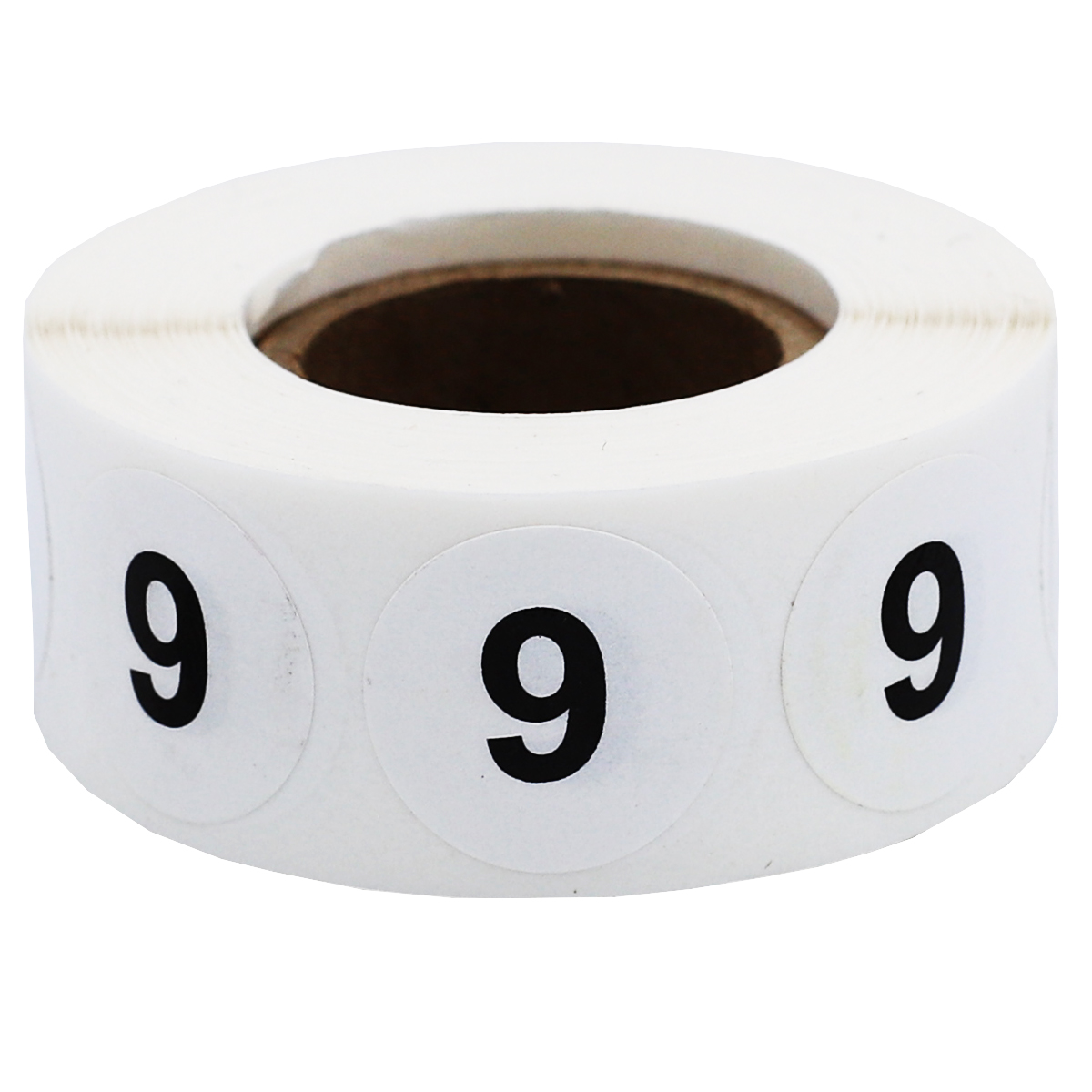White Number 9 Stickers 3/4" | InStockLabels.com