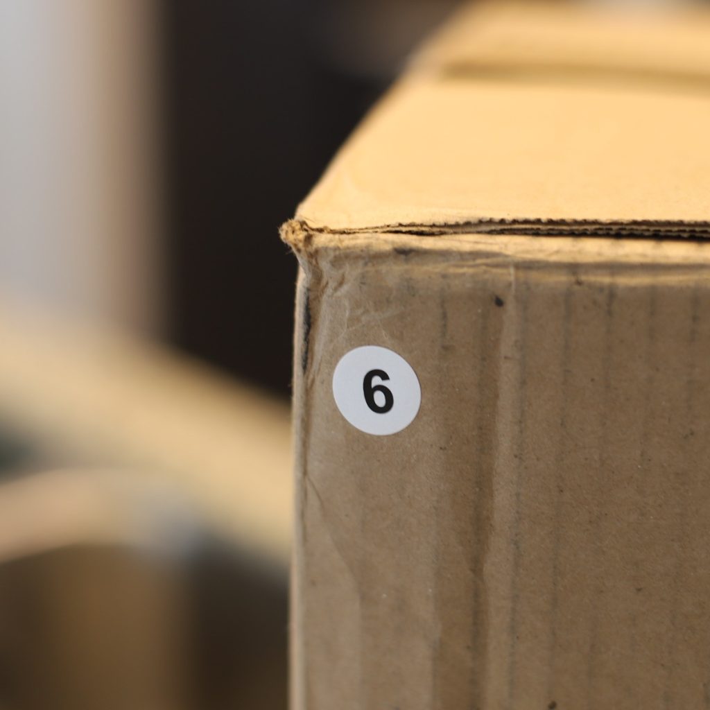 White Number 6 Stickers 3/4" | InStockLabels.com