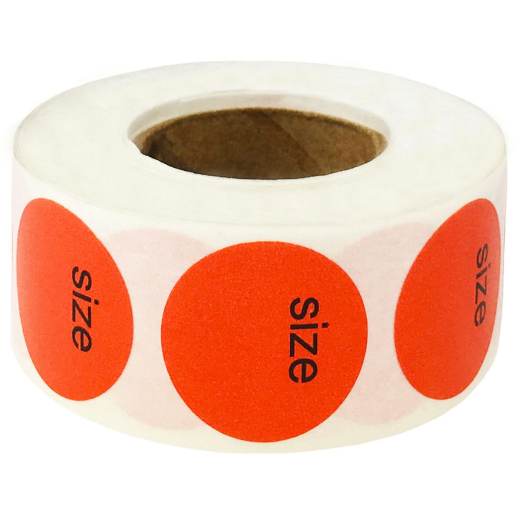 Blank Red Shoe Size Stickers | 500/Roll | Retail Supplies ...