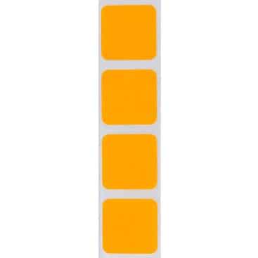 Fluorescent Orange Labels 1" Square | InstockLabels.com