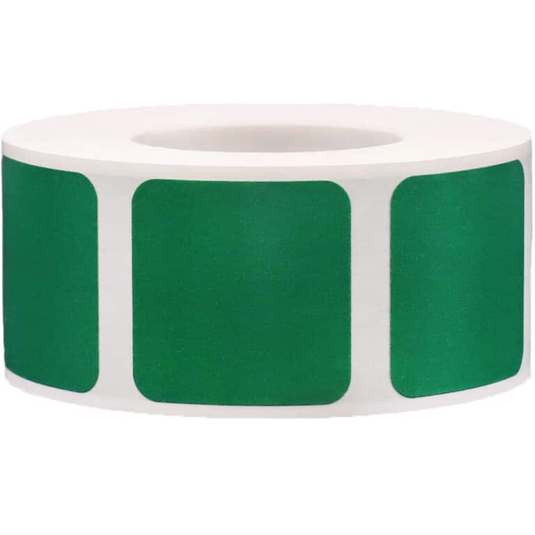 Green Labels 1" Square | InstockLanels.com