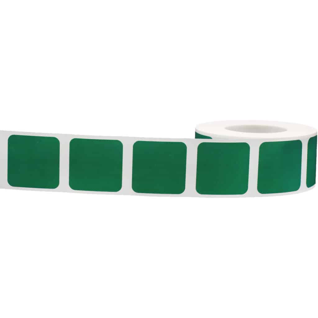 Green Labels 1" Square | InstockLanels.com