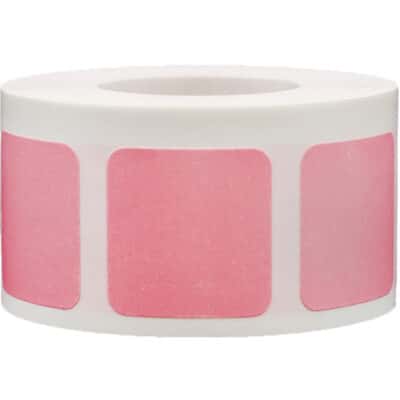 Pink Labels 1" Square | InstockLabels.com