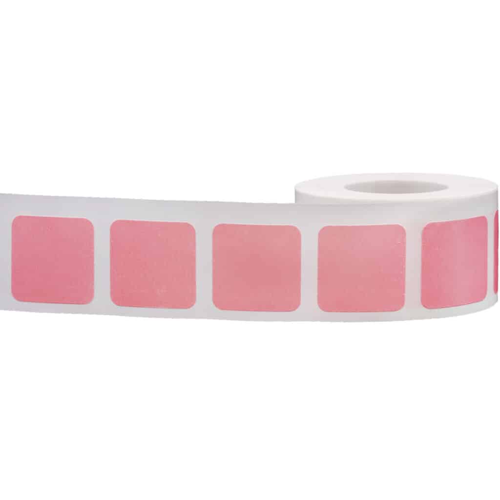 Pink Labels 1" Square | InstockLabels.com
