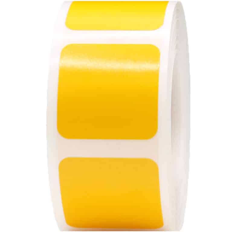 Yellow Labels 1" Square | InstockLabels.com