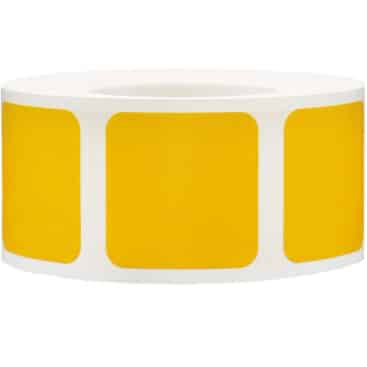 Yellow Labels 1" Square | InstockLabels.com