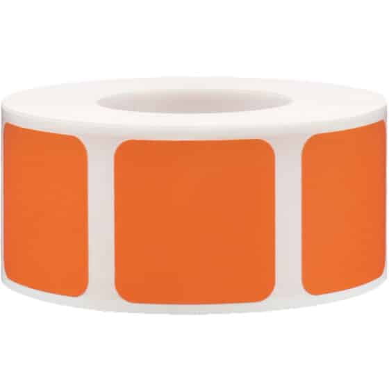 Orange Labels 1" Square | InstockLabels.com
