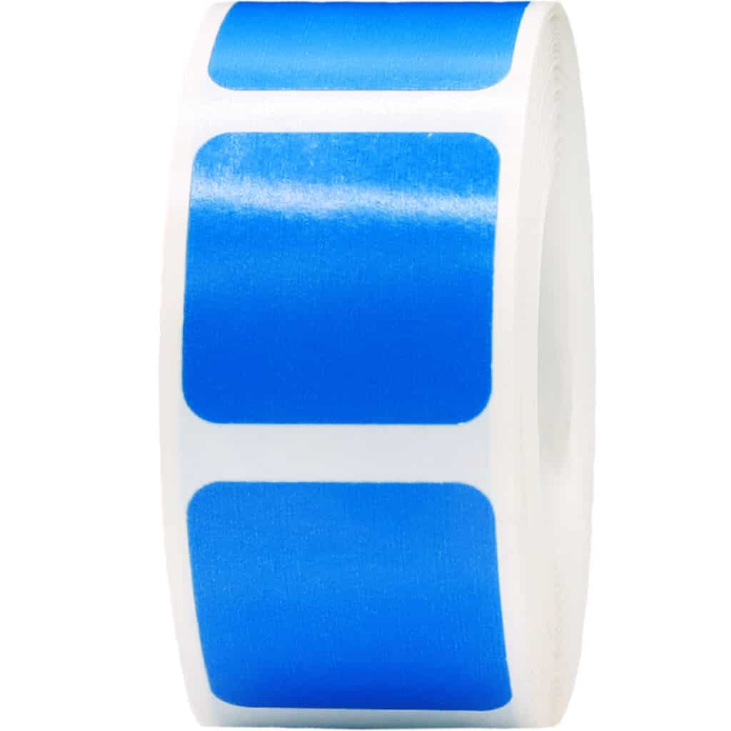 Blue Labels 1" Square | InstockLabels.com
