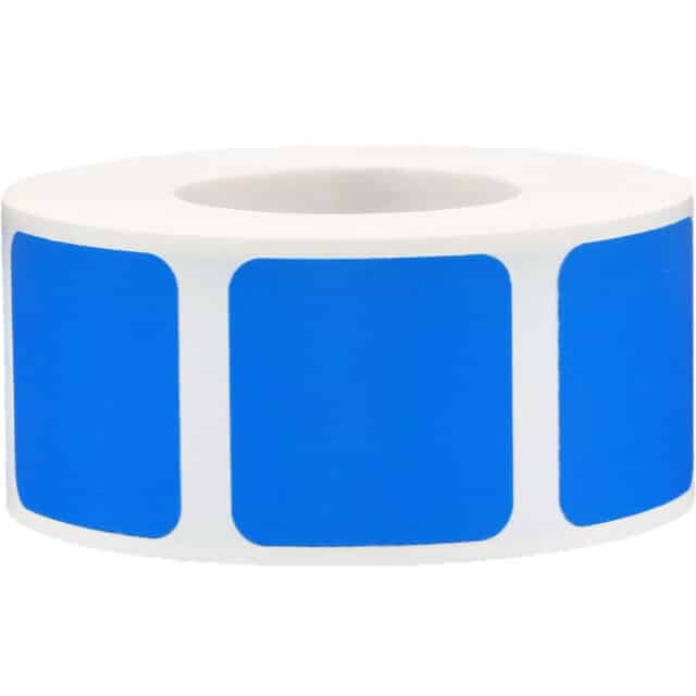 Blue Labels 1" Square | InstockLabels.com