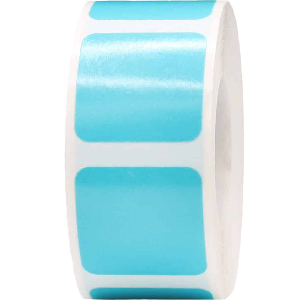 Teal Labels 1" Square | InstockLabels.com