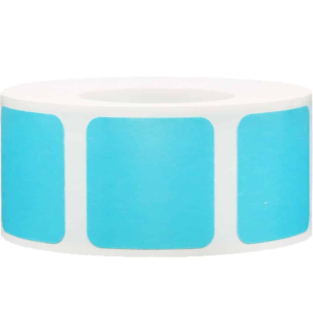 Teal Labels 1" Square | InstockLabels.com