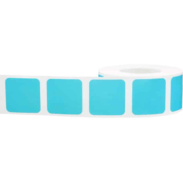 Teal Labels 1" Square | InstockLabels.com