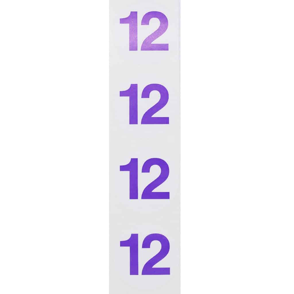 Number 12 Stickers Color Coded 1.5" Round | InStockLabels.com