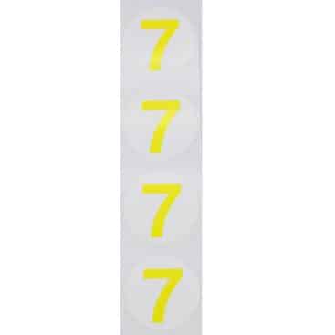 Number 7 Stickers Color Coded 1.5" Round | InStockLabels.com