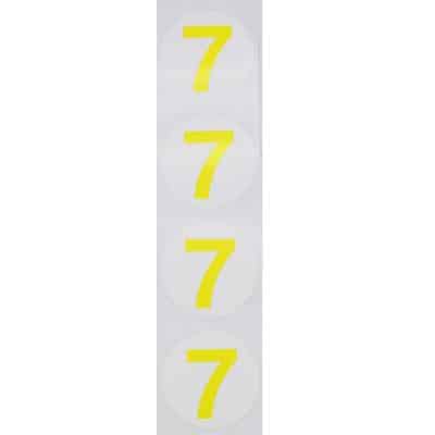 Number 7 Stickers Color Coded 1.5" Round | InStockLabels.com
