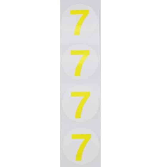 Number 7 Stickers Color Coded 1.5" Round | InStockLabels.com